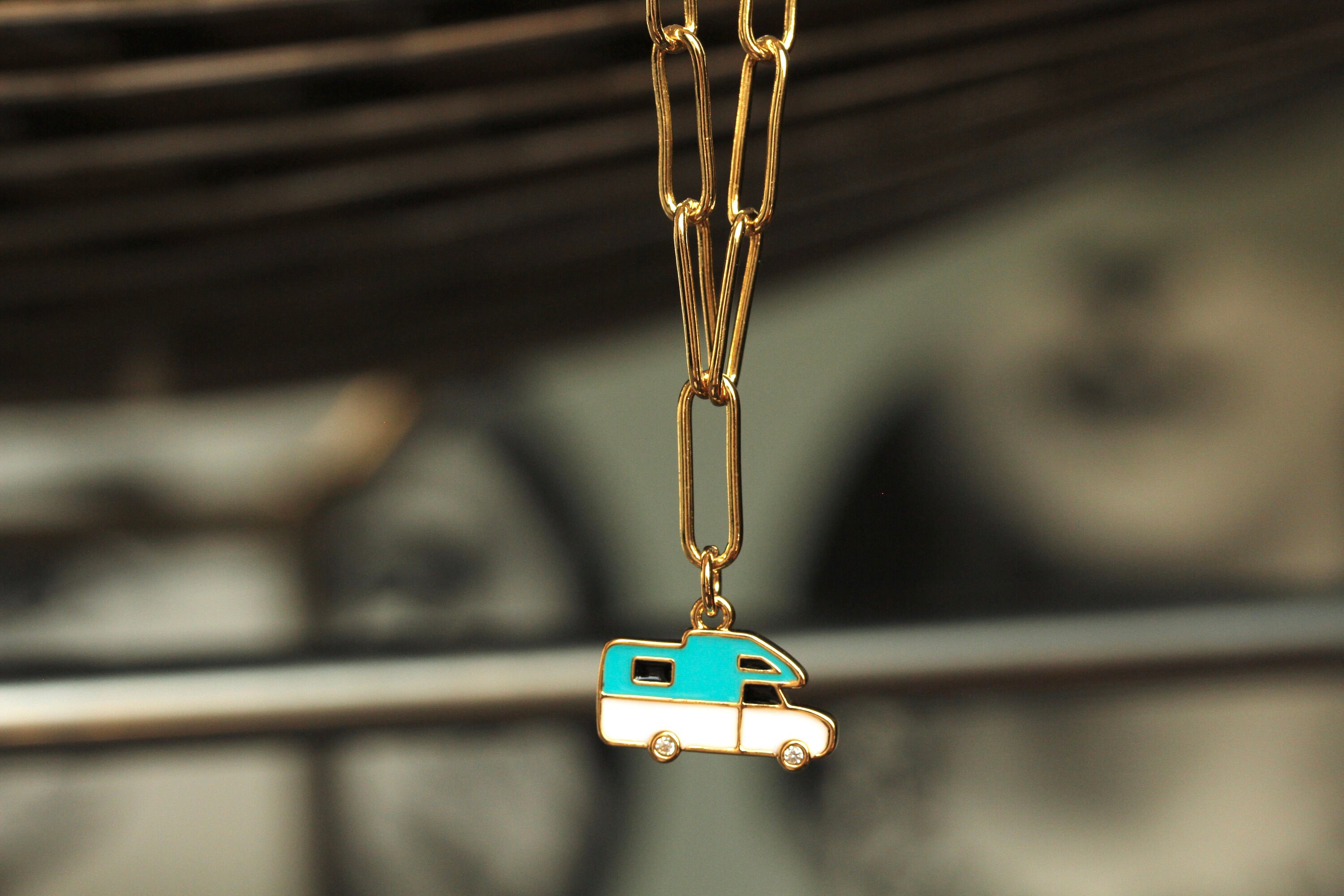 Camper Necklace Gold / Gift for Them / Caravan Chain / Camper - Etsy