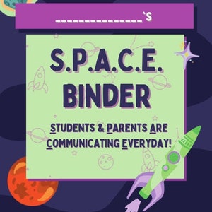 Space Themed Communication Binder or Folder Covers, Outer Space Binder ...