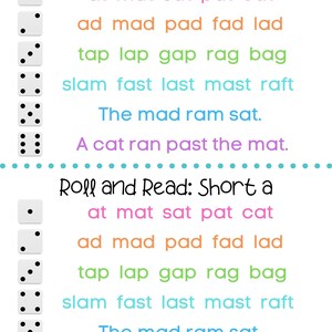 Roll and Read Phonics Blending Lines, A Yearlong Fluency Building ...