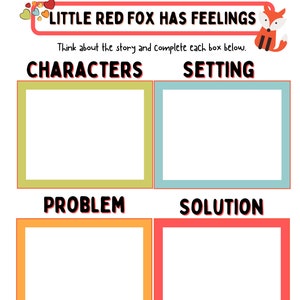 Little Red Fox Has Feelings Book Companion, Social Emotional Activity ...
