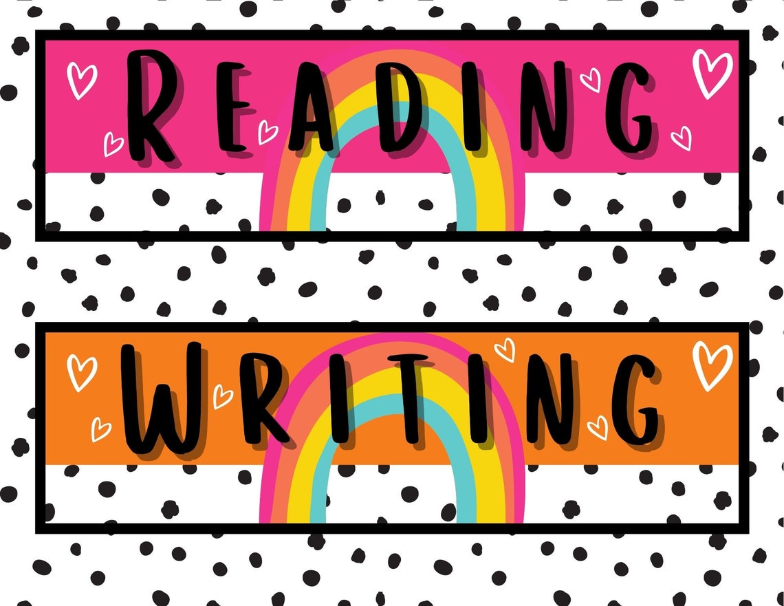 Black Dots and Rainbows Classroom Decor Set / Modern & Trendy Rainbows ...