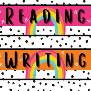 Black Dots and Rainbows Classroom Decor Set / Modern & Trendy Rainbows ...