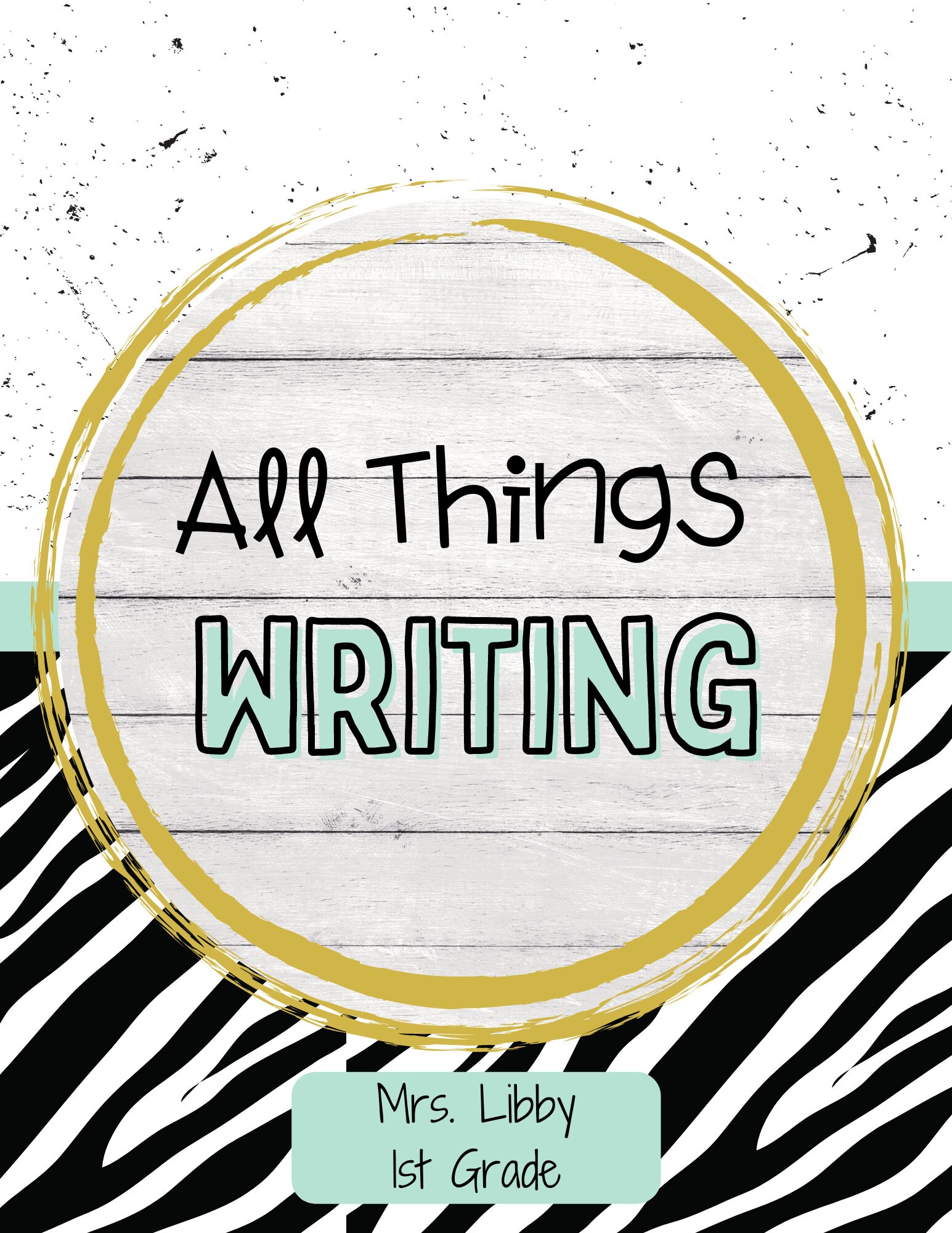 Editable Animal Print Binder Covers - Etsy