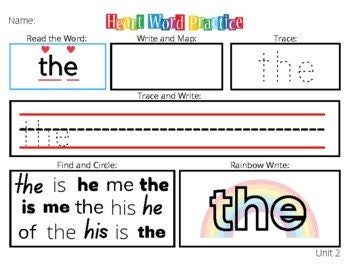 Heart Word Flashcards and Orthographic Mapping Practice - Etsy