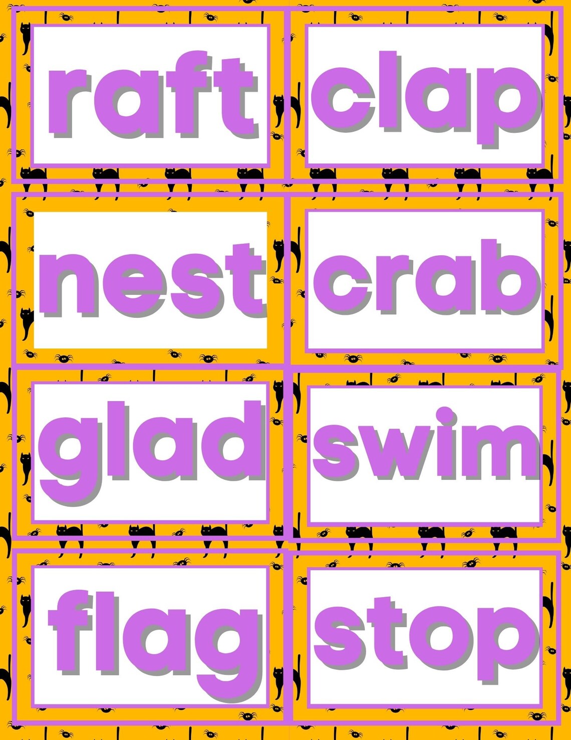 Boo! Phonics Game: CVC, Consonant Blends, and Digraphs Decoding Game - Etsy