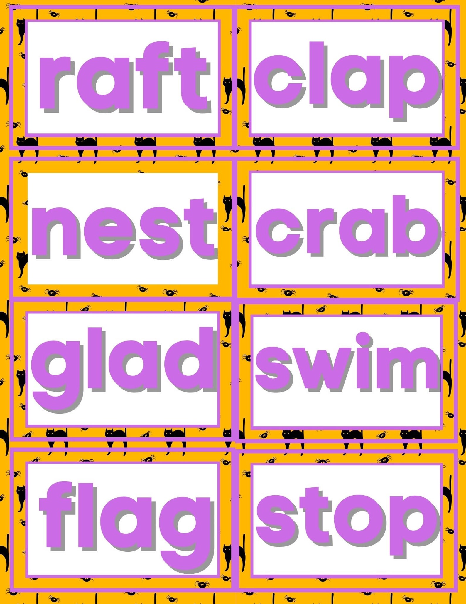 Boo! Phonics Game: CVC, Consonant Blends, and Digraphs Decoding Game - Etsy