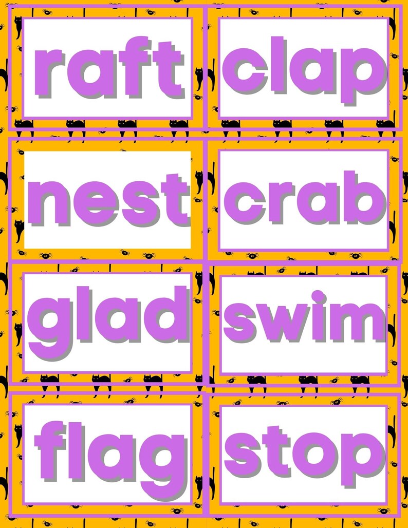 Boo! Phonics Game: CVC, Consonant Blends, and Digraphs Decoding Game - Etsy