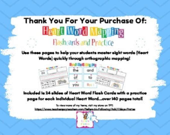 Heart Word Fluency Lines and Flash Cards: 110 Orthographically Mapped ...