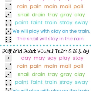 Roll and Read Phonics Blending Lines, A Yearlong Fluency Building ...