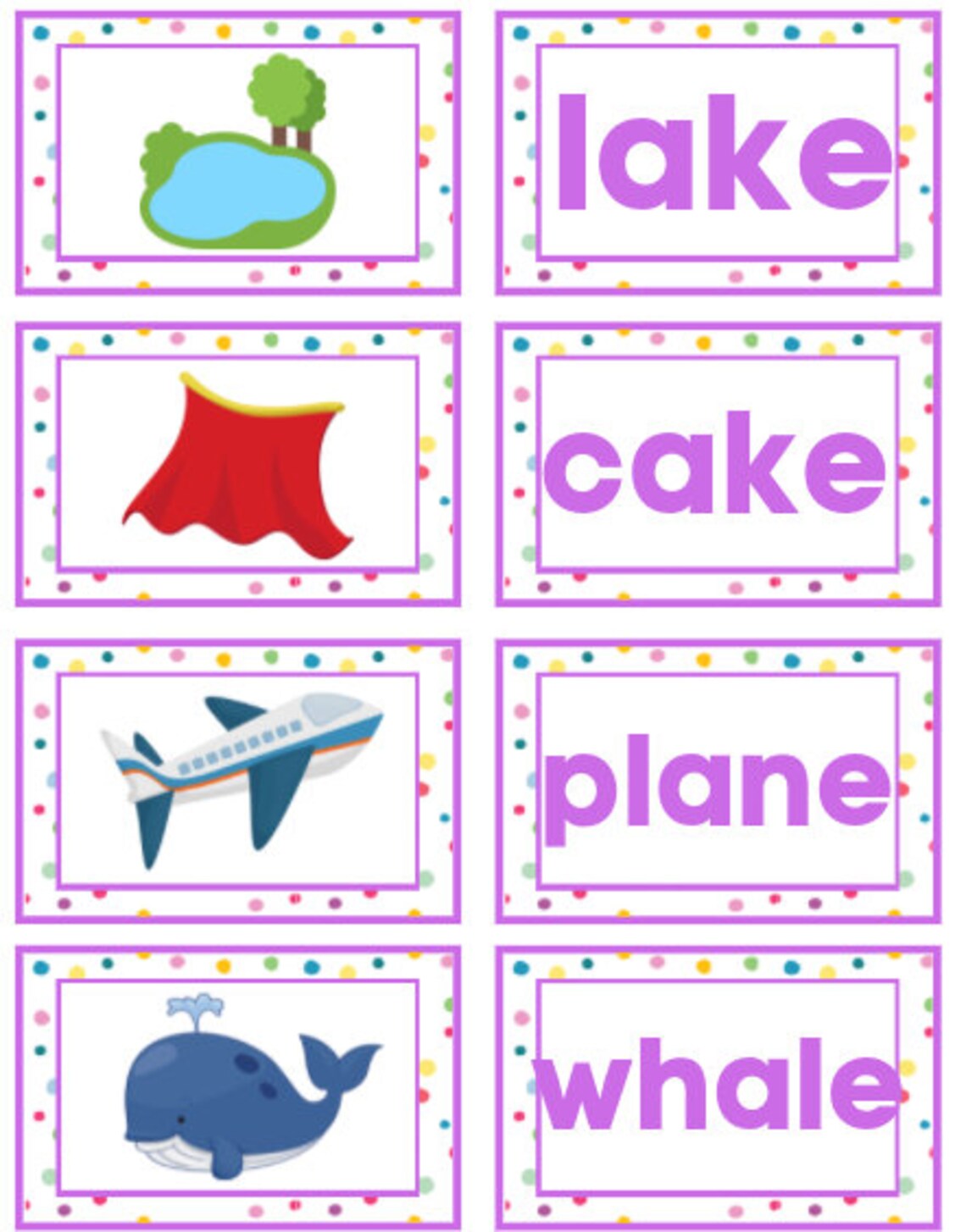 Phonics Word Matching Activities, Phonics Center, Learning Stations ...