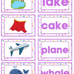 Phonics Word Matching Activities, Phonics Center, Learning Stations ...