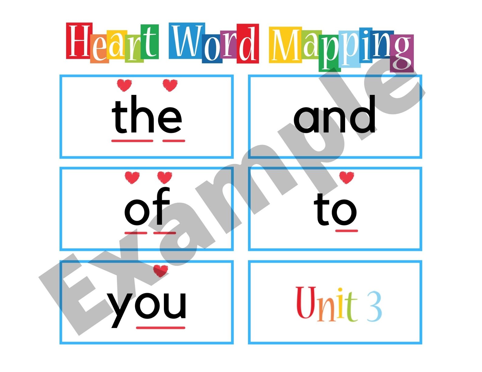 Heart Word Pop it Activity And Flashcards Sight Word Etsy