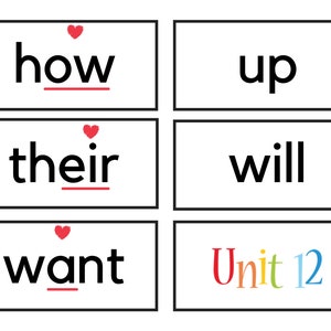 Heart Word Fluency Lines and Flash Cards: 110 Orthographically Mapped ...