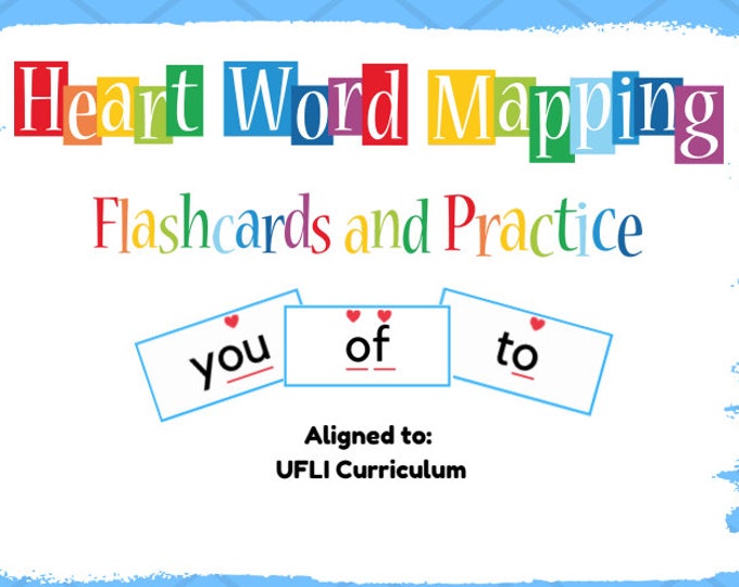 Heart Word Flash Cards and Practice Pages - Etsy