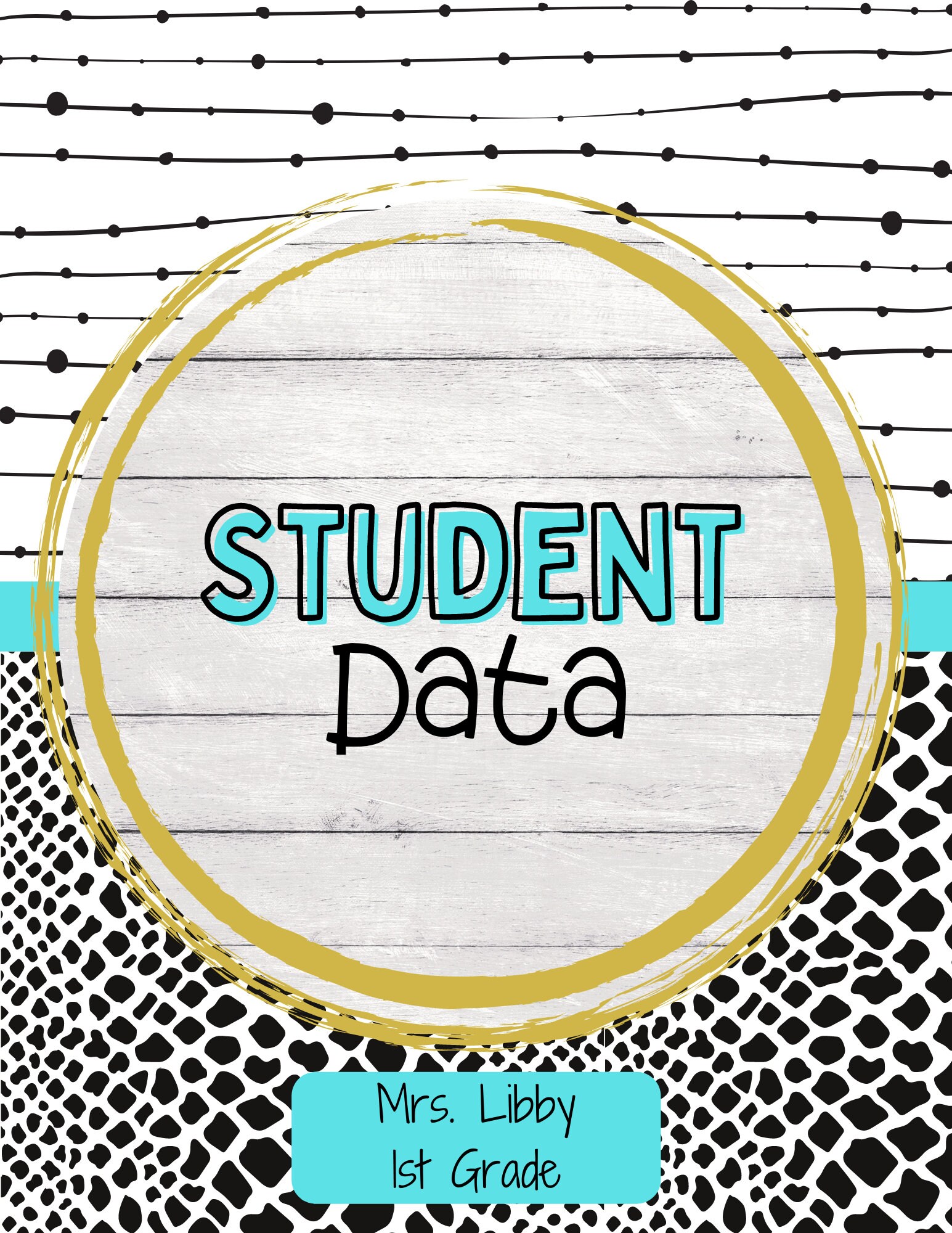 Editable Animal Print Binder Covers - Etsy