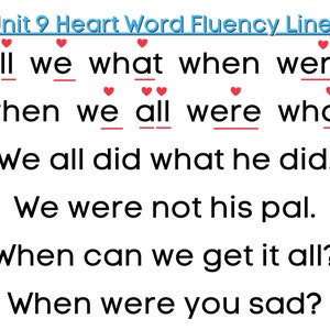 Heart Word Fluency Lines and Flash Cards: 110 Orthographically Mapped ...