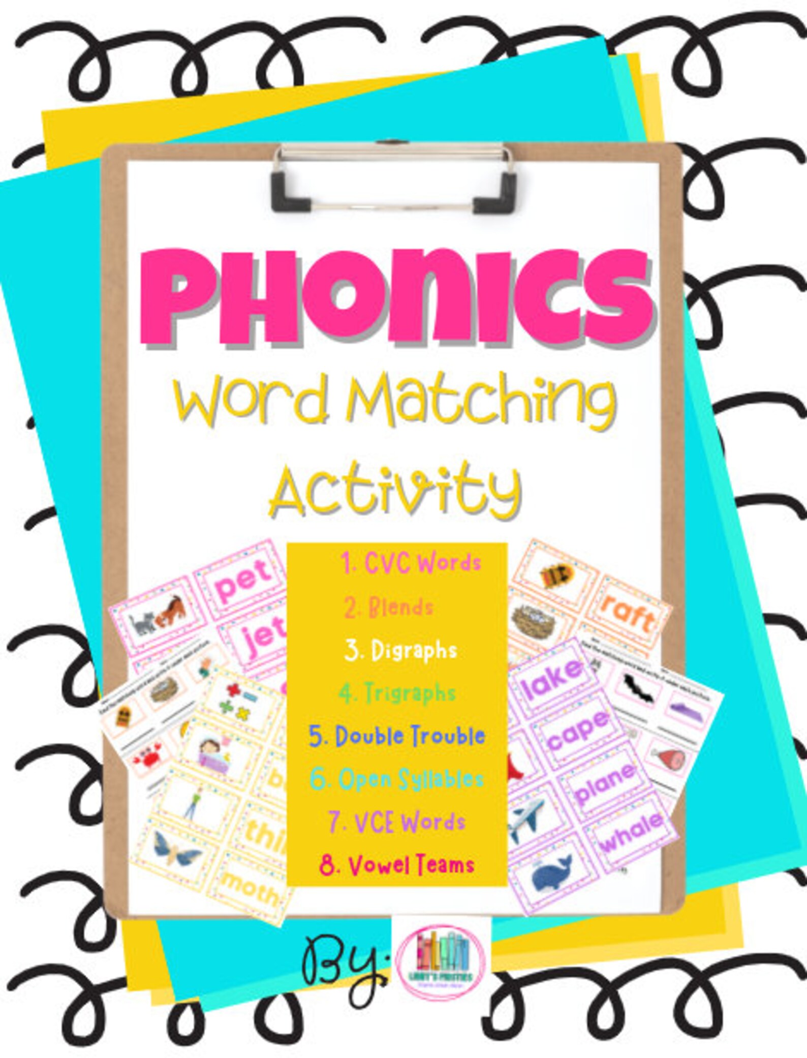 Phonics Word Matching Activities, Phonics Center, Learning Stations ...