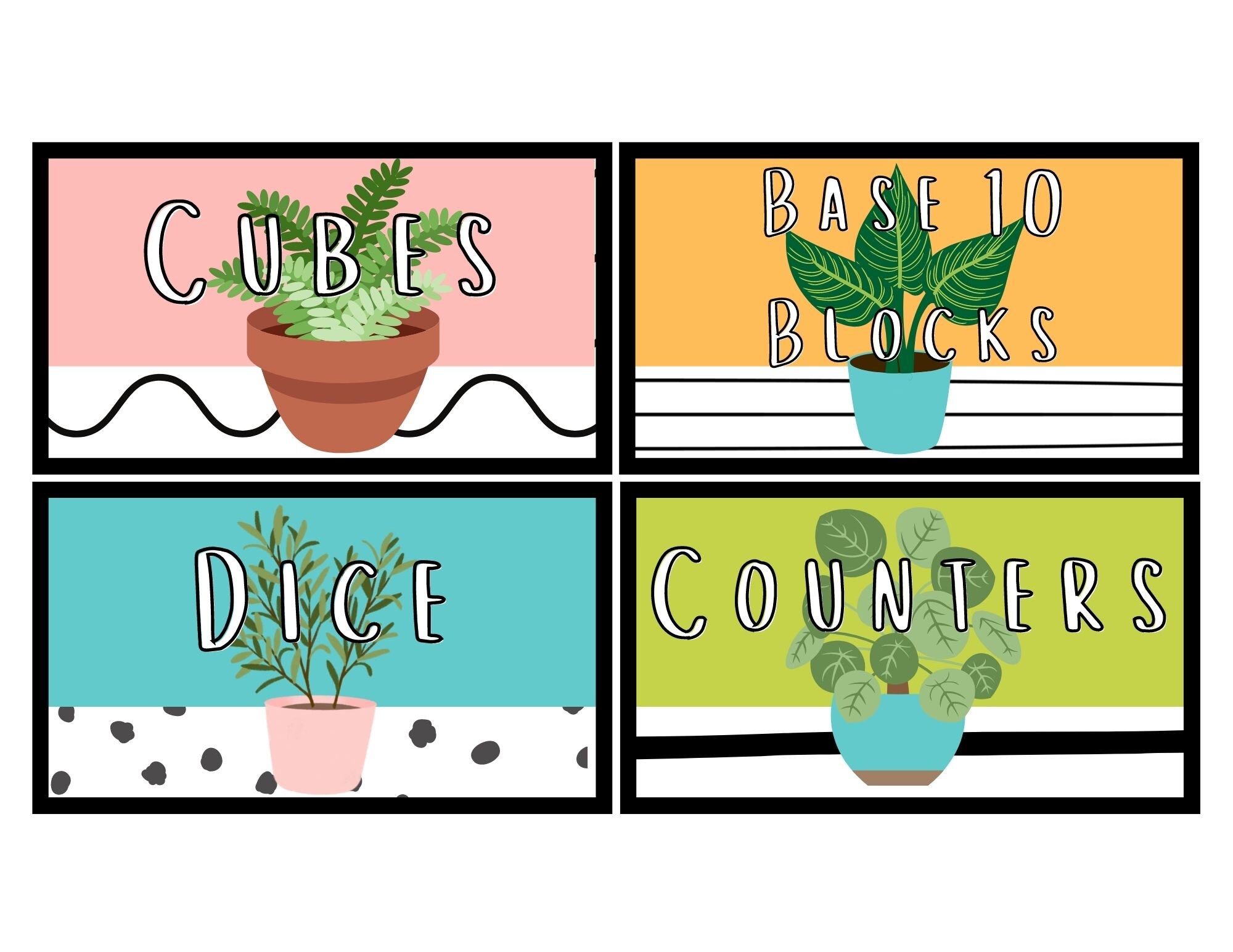 Boho Plants and Pastels Classroom Decoration Theme Set, Modern and ...