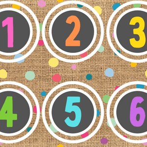 Bright Dots and Burlap Theme Classroom Decor Set - Etsy