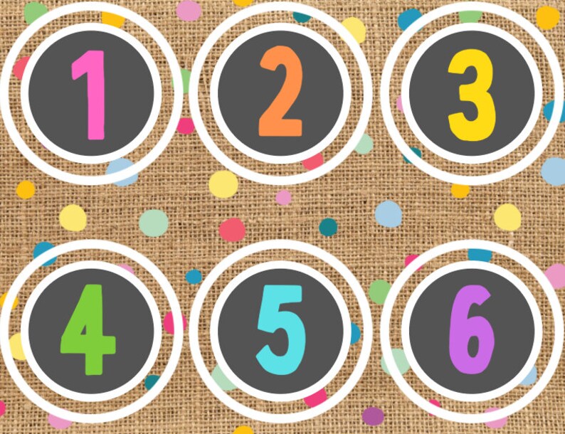 Bright Dots and Burlap Theme Classroom Decor Set - Etsy