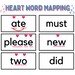 Heart Word Flashcards, Heart Word Mapping, Orthographic Heart Word ...
