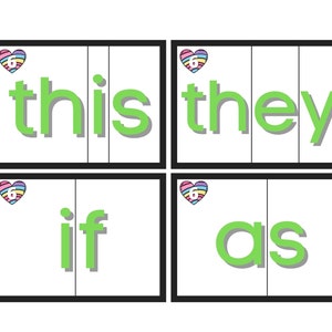 Heart Word Clip It & Map It Game, Orthographic Mapping, Science of ...