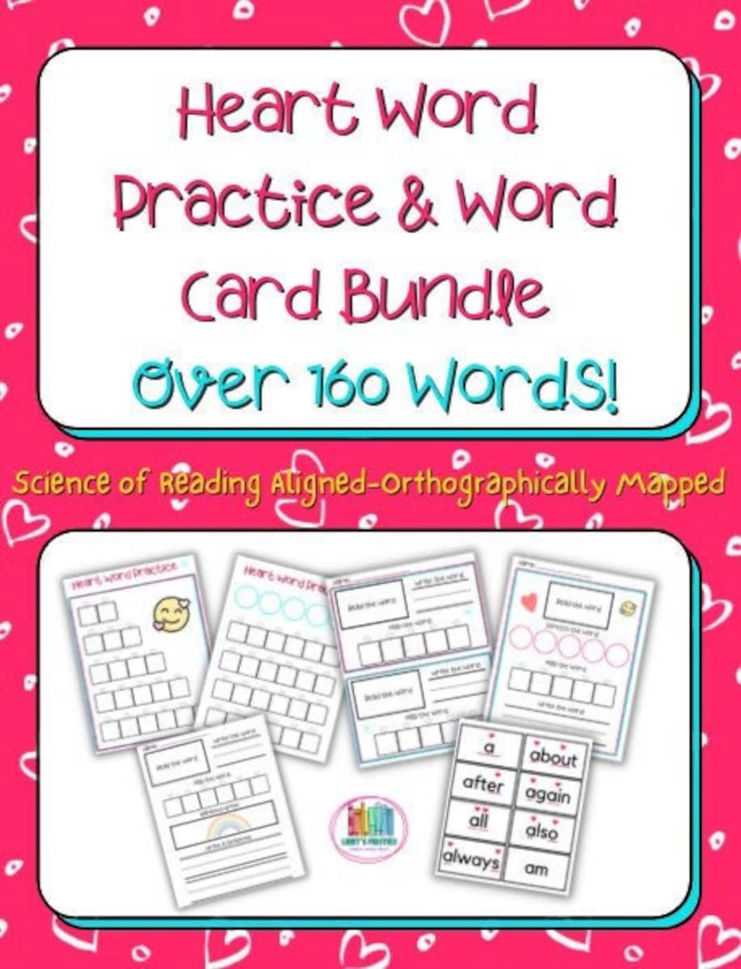 Heart Word Practice and Word Card Bundle: Science of Reading Aligned ...
