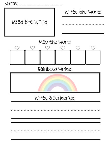 Heart Word Practice and Word Card Bundle: Science of Reading Aligned ...