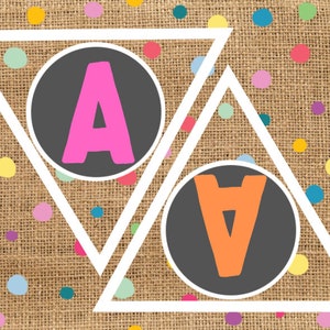 Bright Dots and Burlap Theme Classroom Decor Set - Etsy