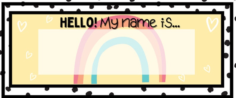 Black Dots and Pastel Rainbows Boho Classroom Decor Theme Set - Etsy