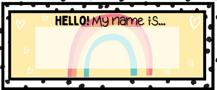 Black Dots and Pastel Rainbows Boho Classroom Decor Theme Set - Etsy