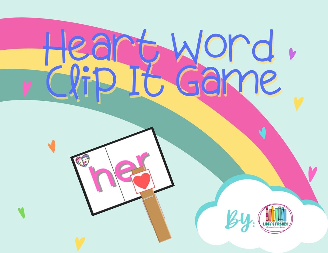Heart Word Clip It & Map It Game, Orthographic Mapping, Science of ...