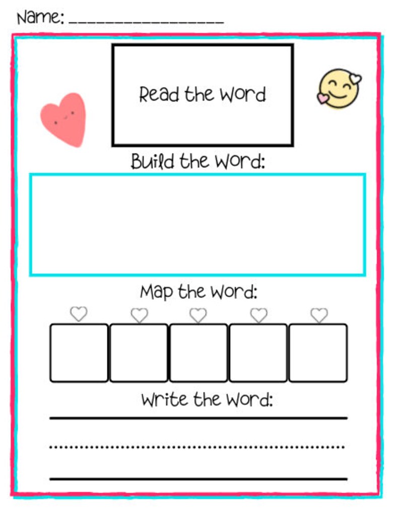 Heart Word Practice and Word Card Bundle: Science of Reading Aligned ...