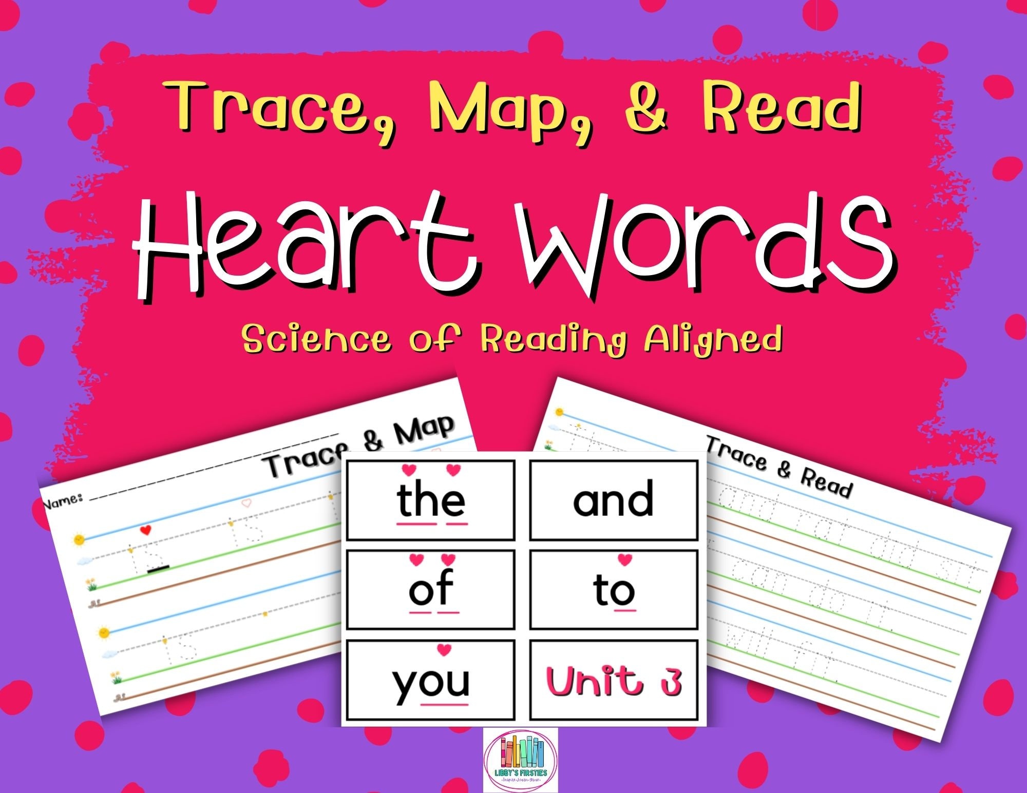 Trace, Map, & Read Heart Words: Science of Reading Aligned Orthographic ...