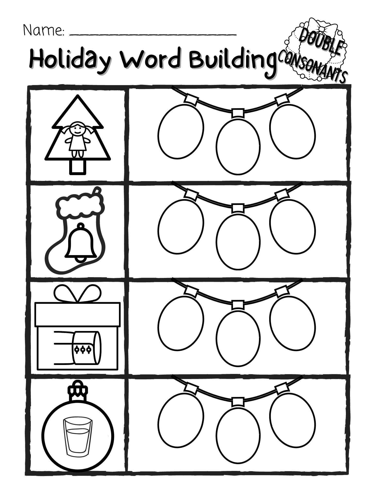 Holiday Phonics Word Building: Includes 15 Short Vowel Phonics Skills ...