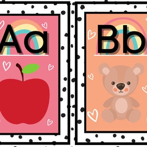 Black Dots and Pastel Rainbows Boho Classroom Decor Theme Set - Etsy