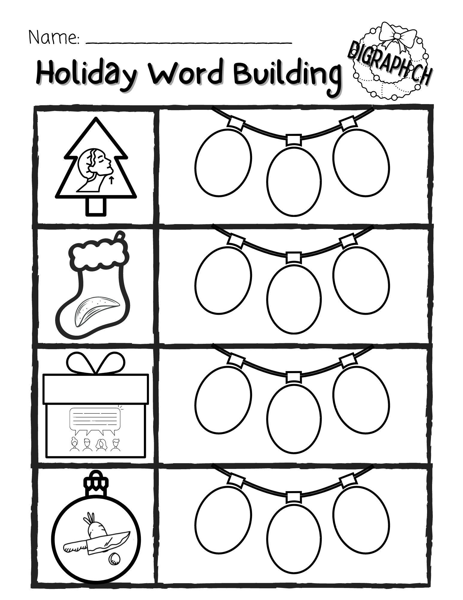 Holiday Phonics Word Building: Includes 15 Short Vowel Phonics Skills ...