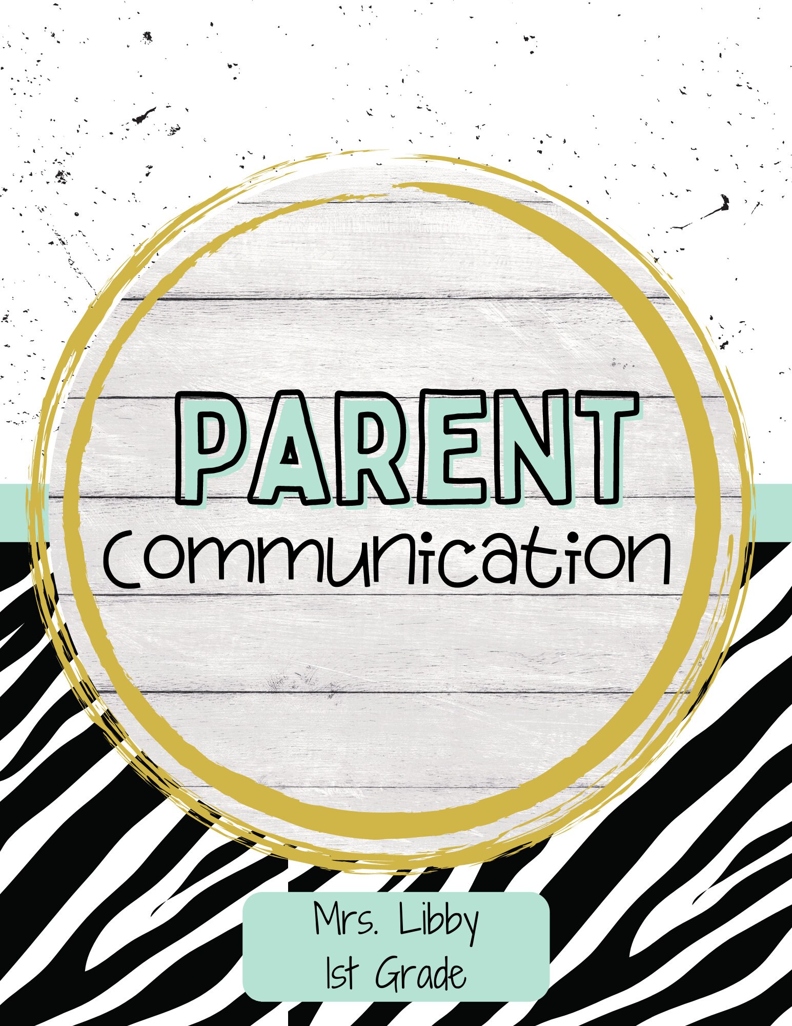 Editable Animal Print Binder Covers - Etsy