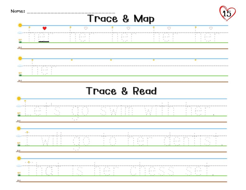 Trace, Map, & Read Heart Words: Science of Reading Aligned Orthographic ...
