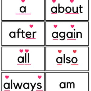 Heart Word Practice and Word Card Bundle: Science of Reading Aligned ...