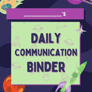 Space Themed Communication Binder or Folder Covers, Outer Space Binder ...