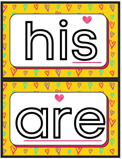 Heart Word Building Mats, Orthographically Mapped Heart Words, Sight ...