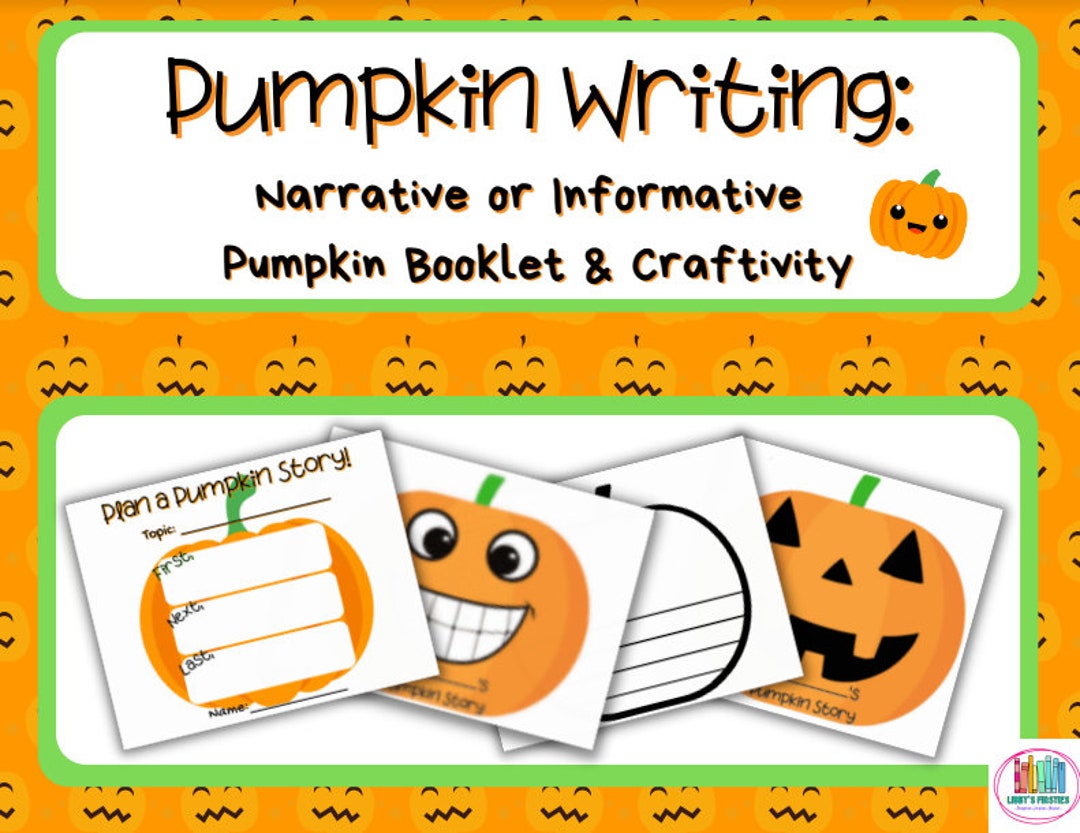 Narrative or Informative Pumpkin Writing Booklet and Craftivity - Etsy