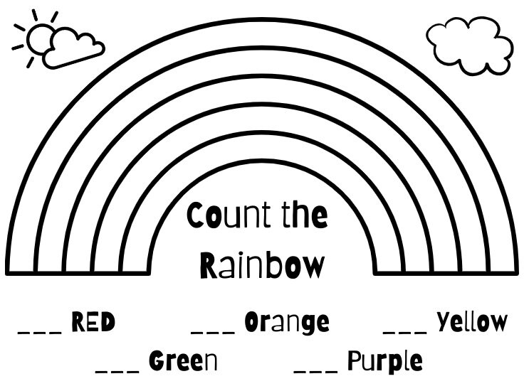 Count the Rainbow: Color Sorting and Addition Activity - Etsy