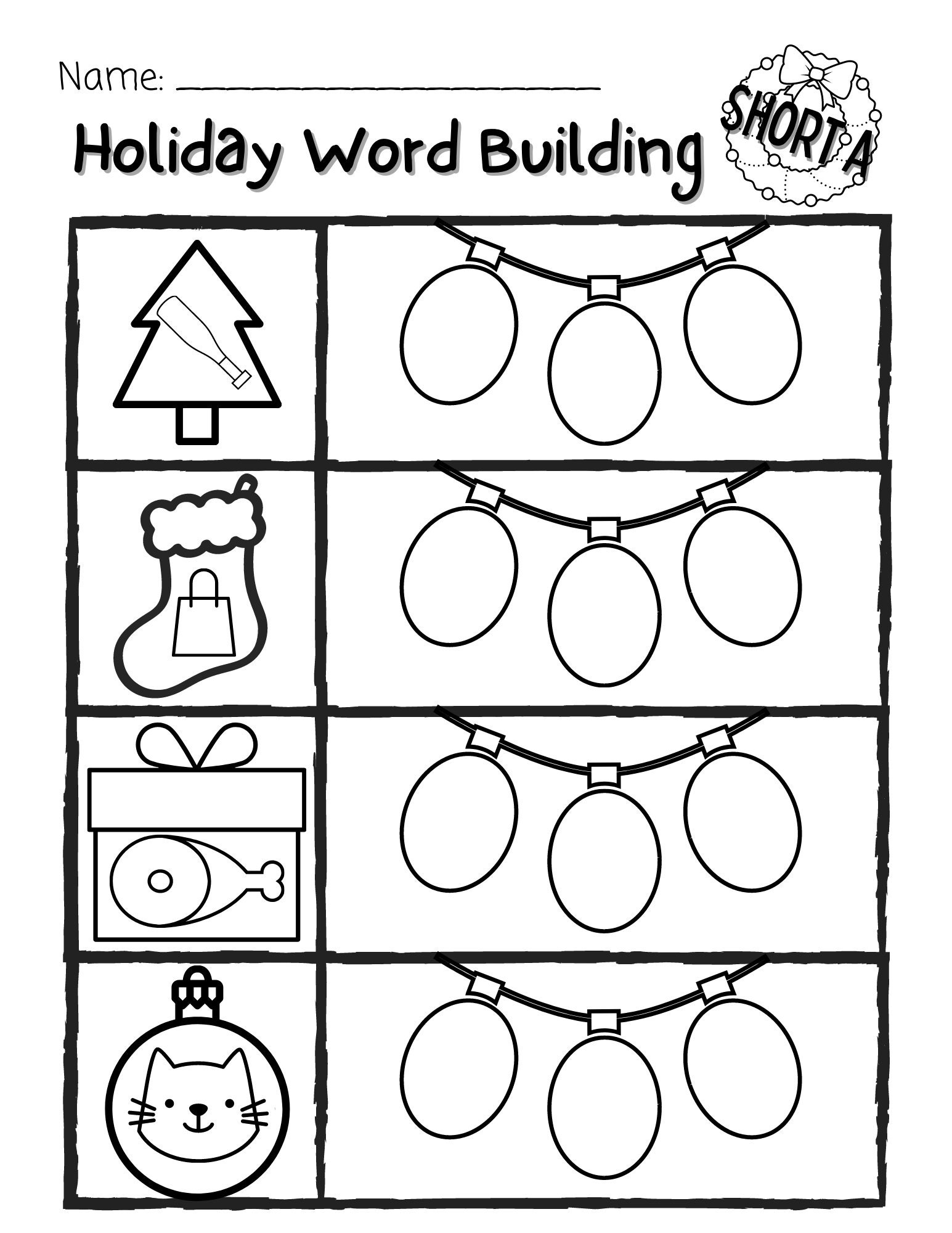 Holiday Phonics Word Building: Includes 15 Short Vowel Phonics Skills ...
