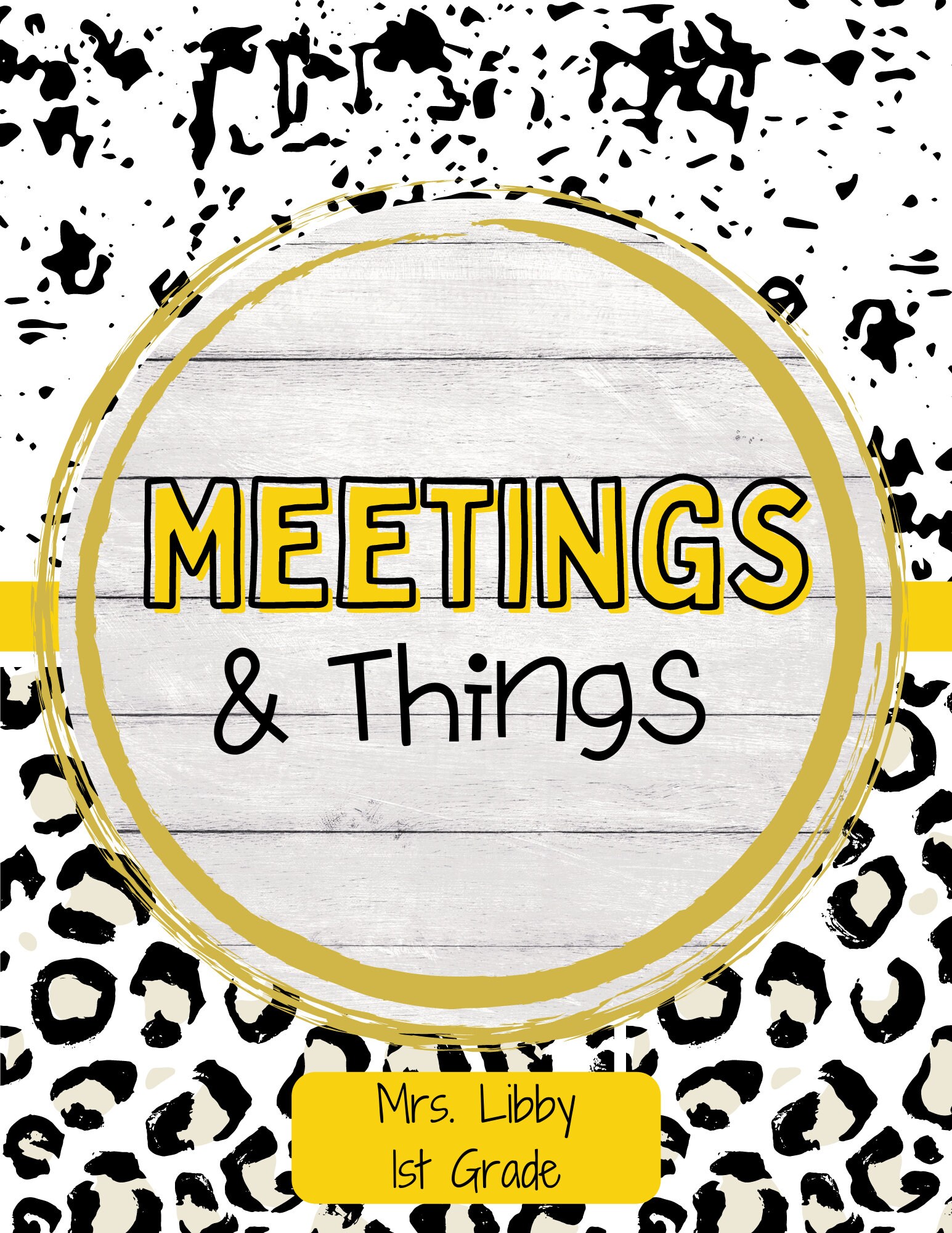 Editable Animal Print Binder Covers - Etsy