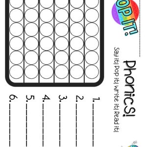 Pop It! Phonics Fun! A Year Long Phonics and Blending Activity: CVC ...