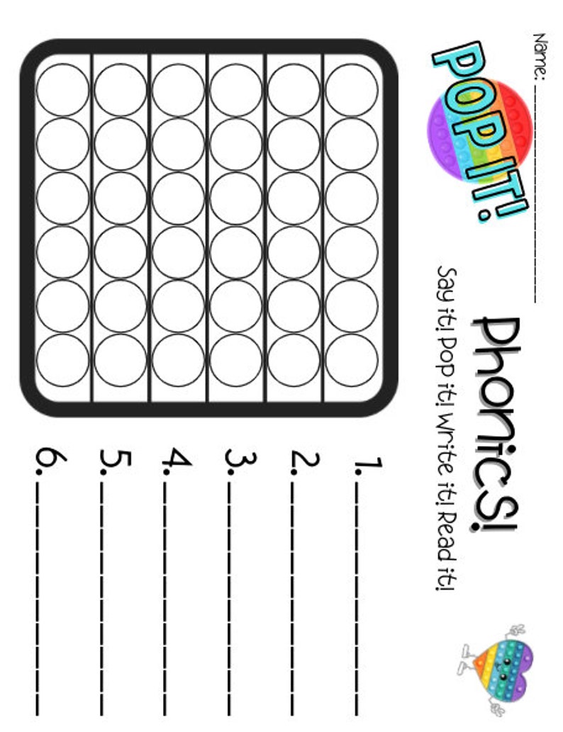 Pop It! Phonics Fun! A Year Long Phonics and Blending Activity: CVC ...