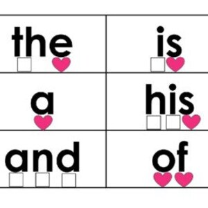 Heart Word Flashcards and Orthographic Mapping Practice - Etsy