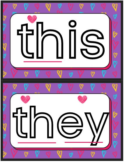 Heart Word Building Mats, Orthographically Mapped Heart Words, Sight ...